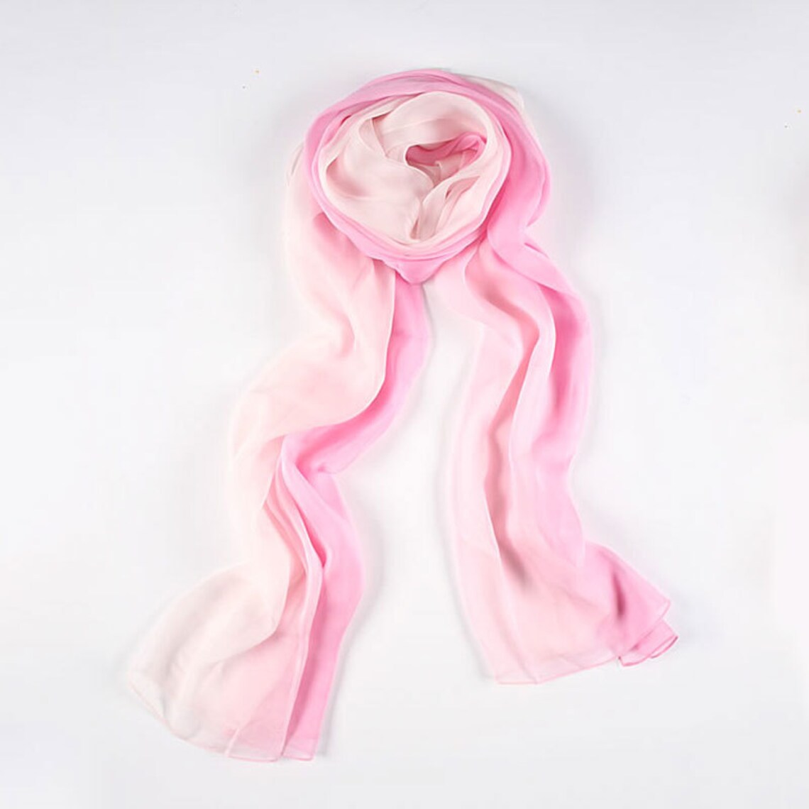 Rosa Seide Schal - Farbverlauf Farbe Schal - hellrosa bis hell rosa ...