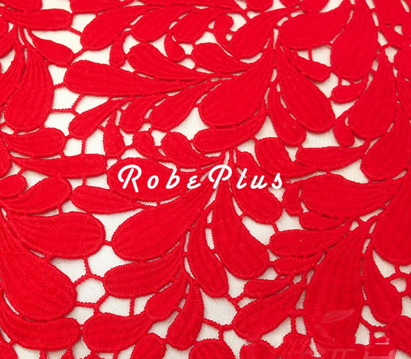 Red Lace Fabric Floral Red Lace Fabric Red Floral Lace - Etsy