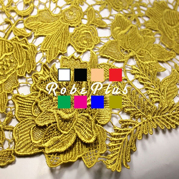 Yellow Lace Fabric - Etsy