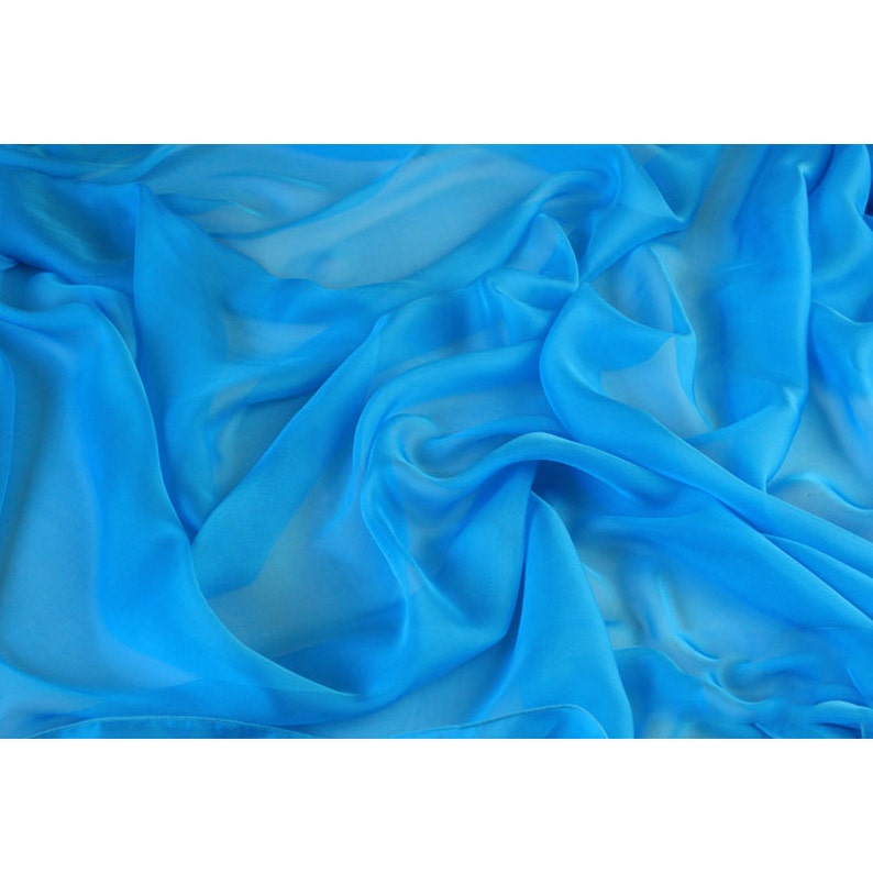 Light Blue Silk Chiffon Scarf -sky Blue Silk Chiffon Scarf - 2015-32 - Etsy