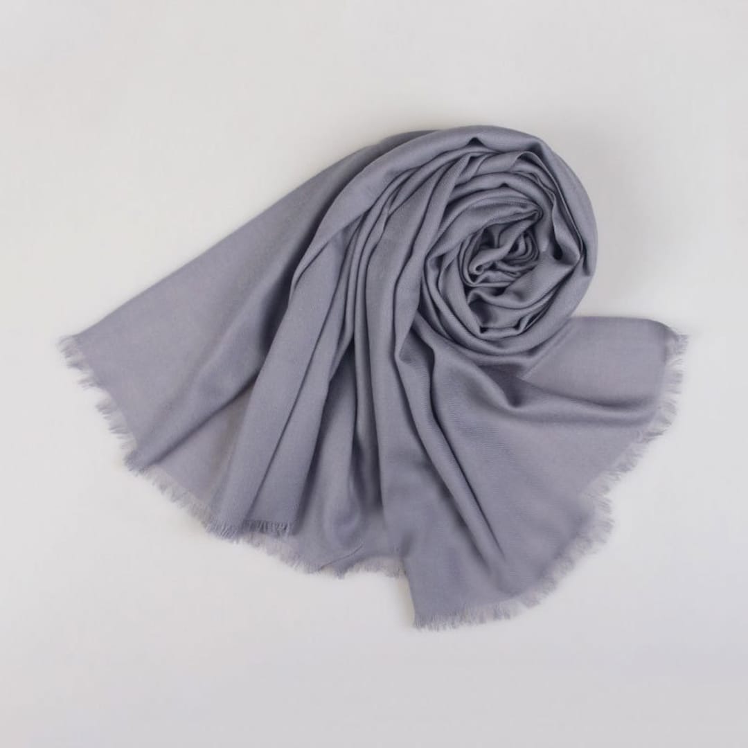 Large Wool Scarf - Gray Wool Scarf - Grey Wool Scarf - 80 Thread Count ...