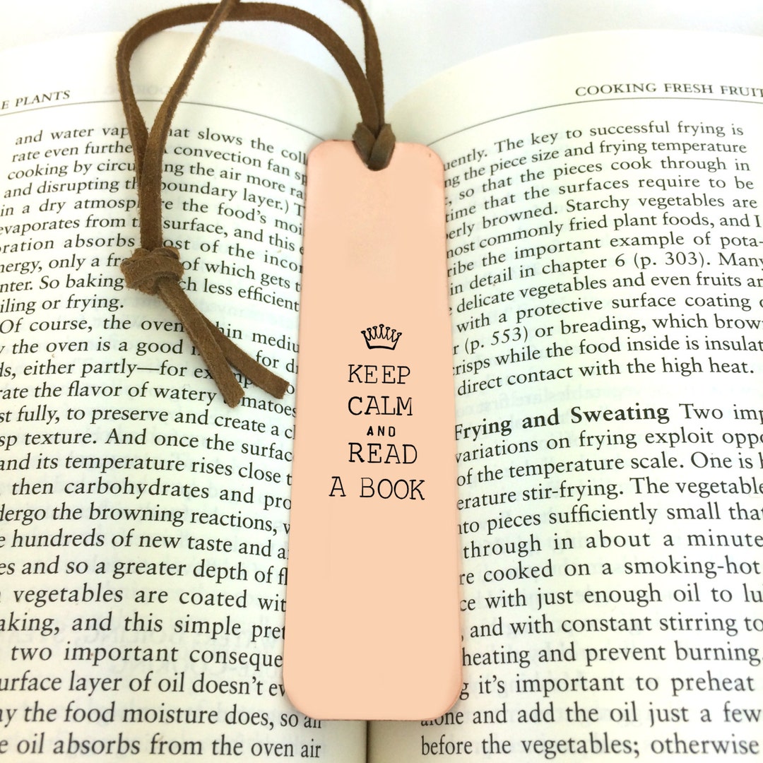 Keep Calm Metal Bookmark Custom Book Mark Book Worm Book - Etsy