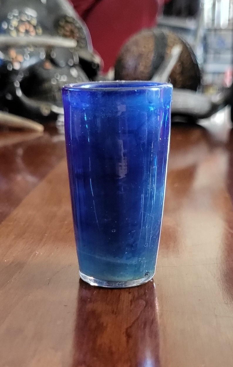 Cloudy Cobalt Blue Shot Glass 30ml - Etsy