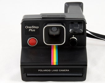 Vintage Polaroid Onestep SX-70 White Rainbow Stripe Instant Camera With ...
