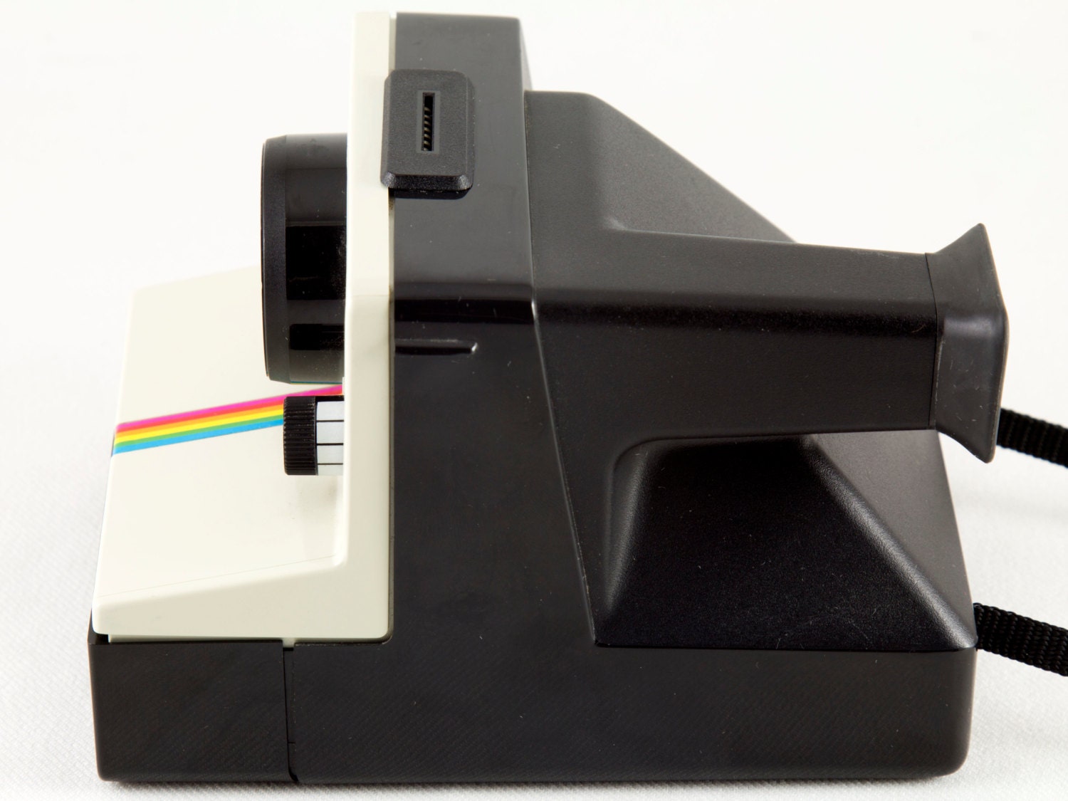 Vintage Polaroid Onestep SX-70 White Rainbow Stripe Instant Camera With ...