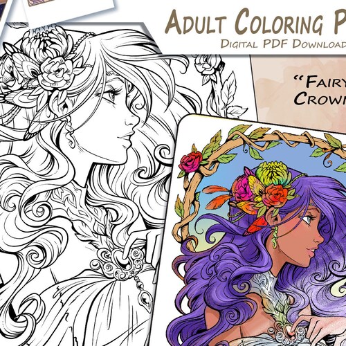 Muse Adult Coloring Page | Etsy