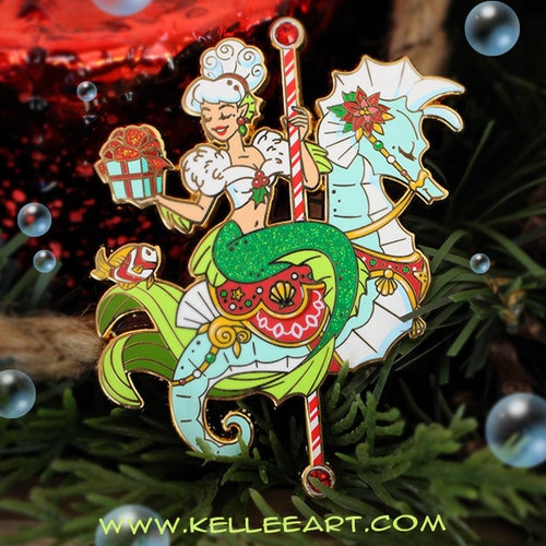 Island Mermaid Hard Enamel Pin - Etsy