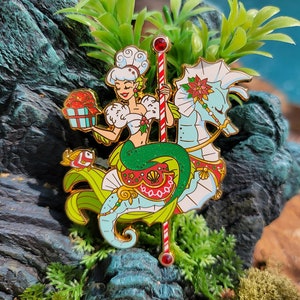 Christmas Carousel Mermaid Hard Enamel Pin - Etsy