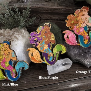 Mermaid/merman Hard Enamel Pin - Etsy