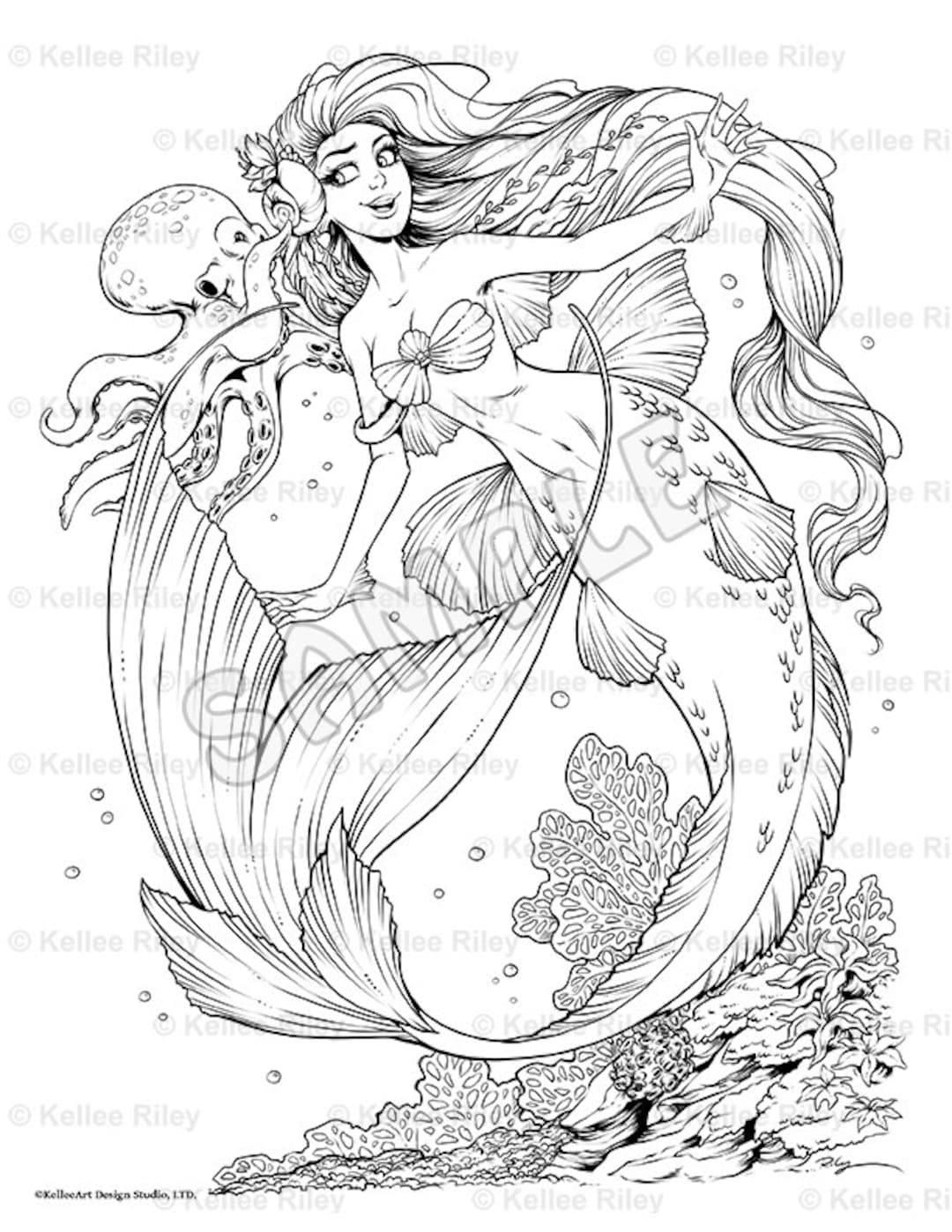 Little Whispers Adult Coloring Page - Etsy