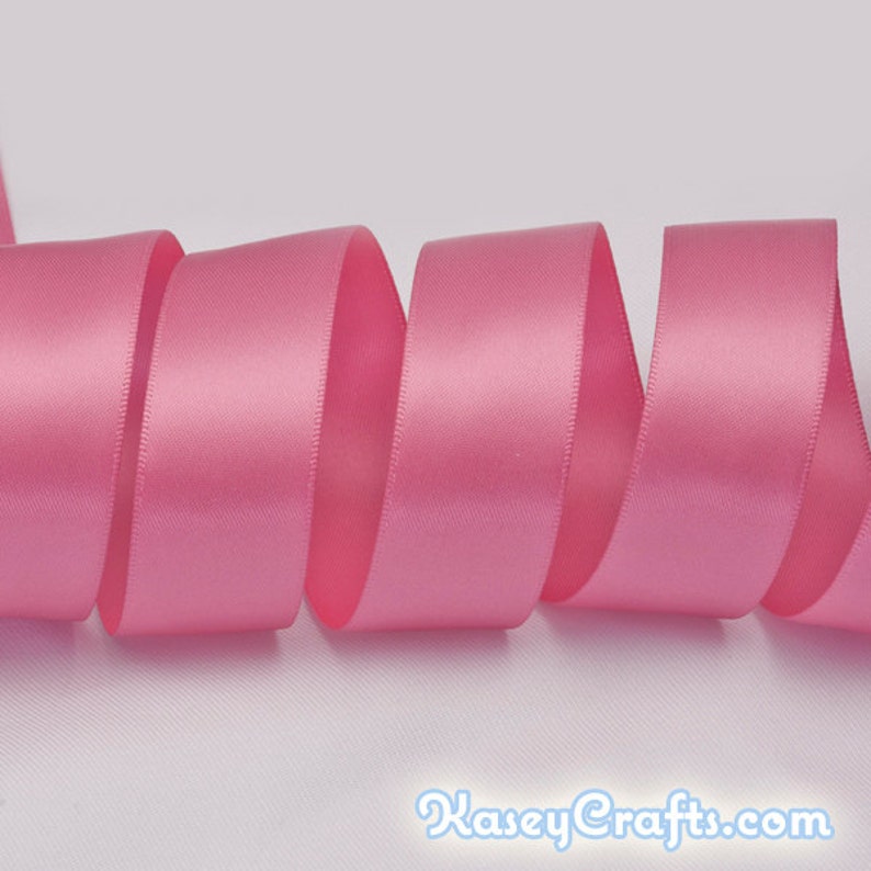 Colonial Rose Pink Ribbon, Double Faced Satin Ribbon, Widths Available ...