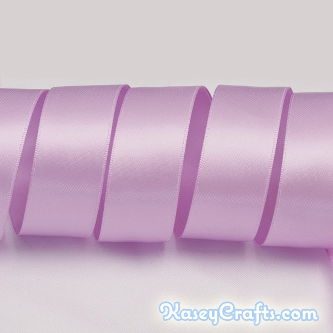 Lavender Purple Ribbon, Double Faced Satin Ribbon, Widths Available: 1 ...