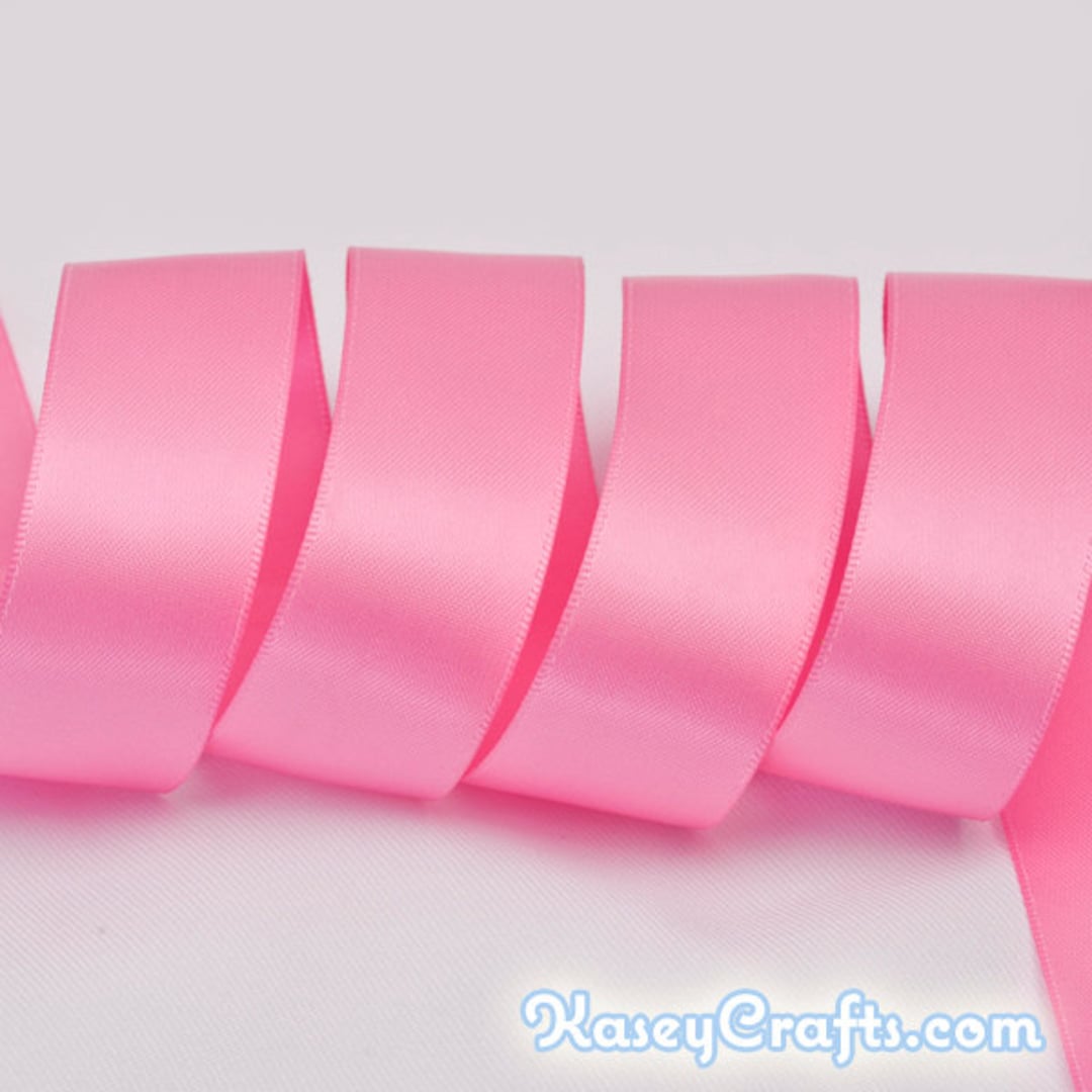 Hot Pink Ribbon, Double Faced Satin Ribbon, Widths Available: 1 1/2", 1 ...