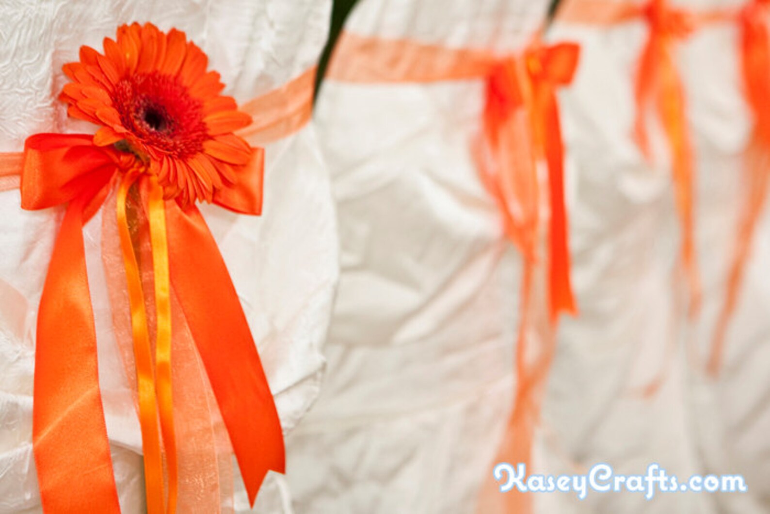 Tangerine Orange Organza Ribbon, Organza Sheer Ribbon, Widths Available ...