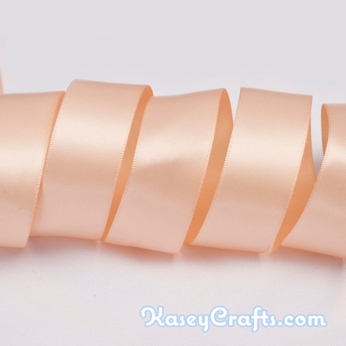 Petal Peach Ribbon, Double Faced Satin Ribbon, Widths Available: 1 1/2 ...