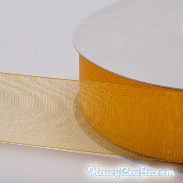 Gold Organza Ribbon - Etsy