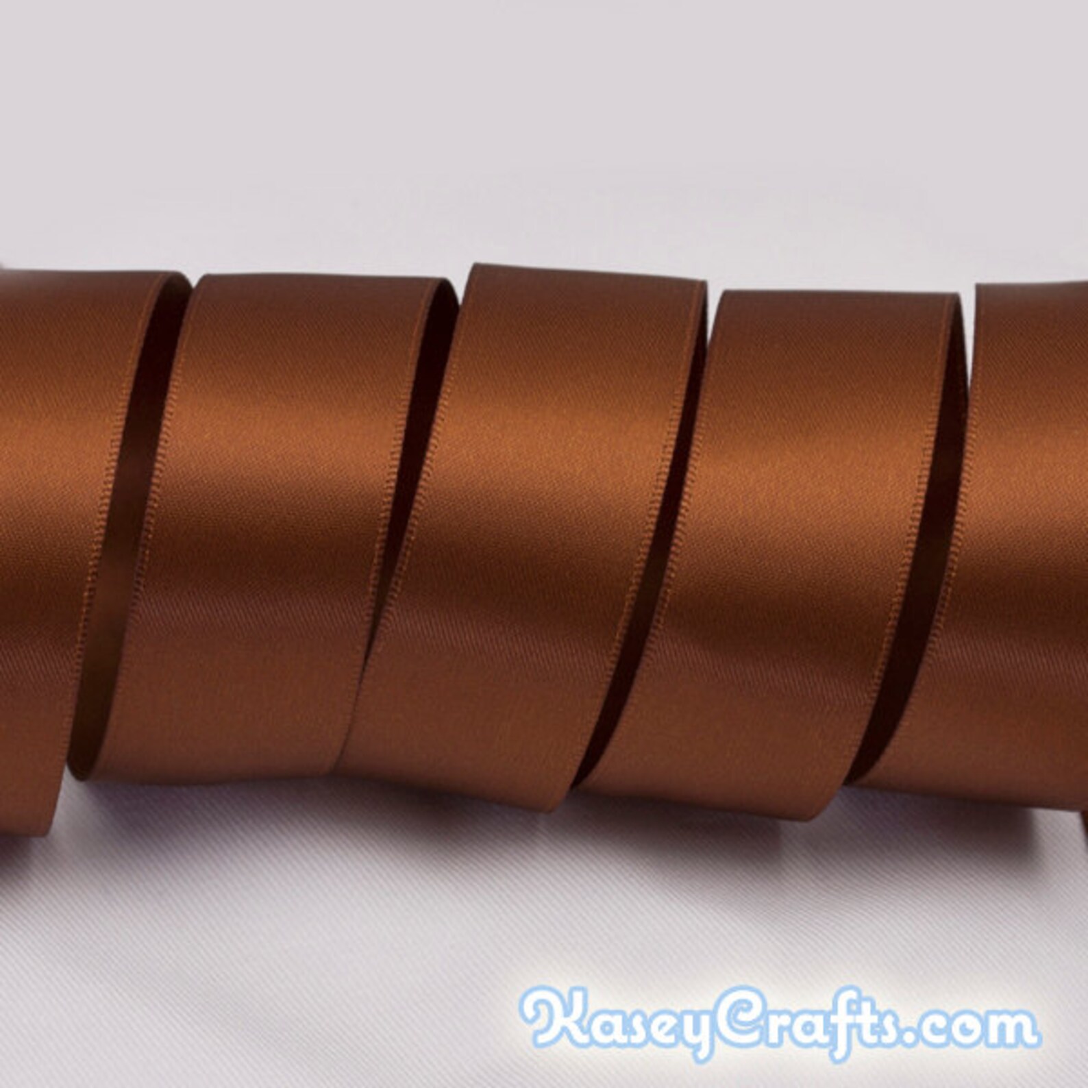 Friar Brown Ribbon, Double Faced Satin Ribbon, Widths Available: 1 1/2 ...