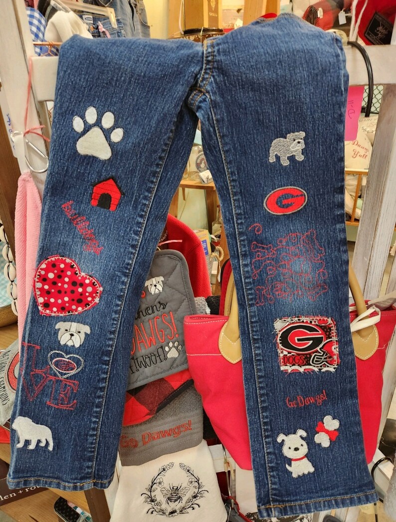 UGA Game Day Jeans - Etsy