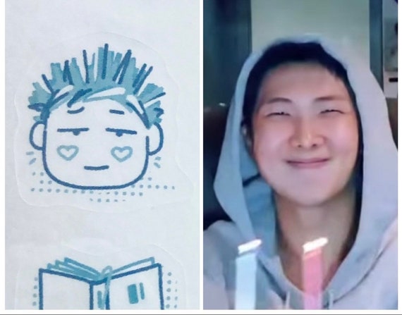 BTS RM Buff Namjoon Sticker waterproof sticker for laptops water bottles and notebooks ...