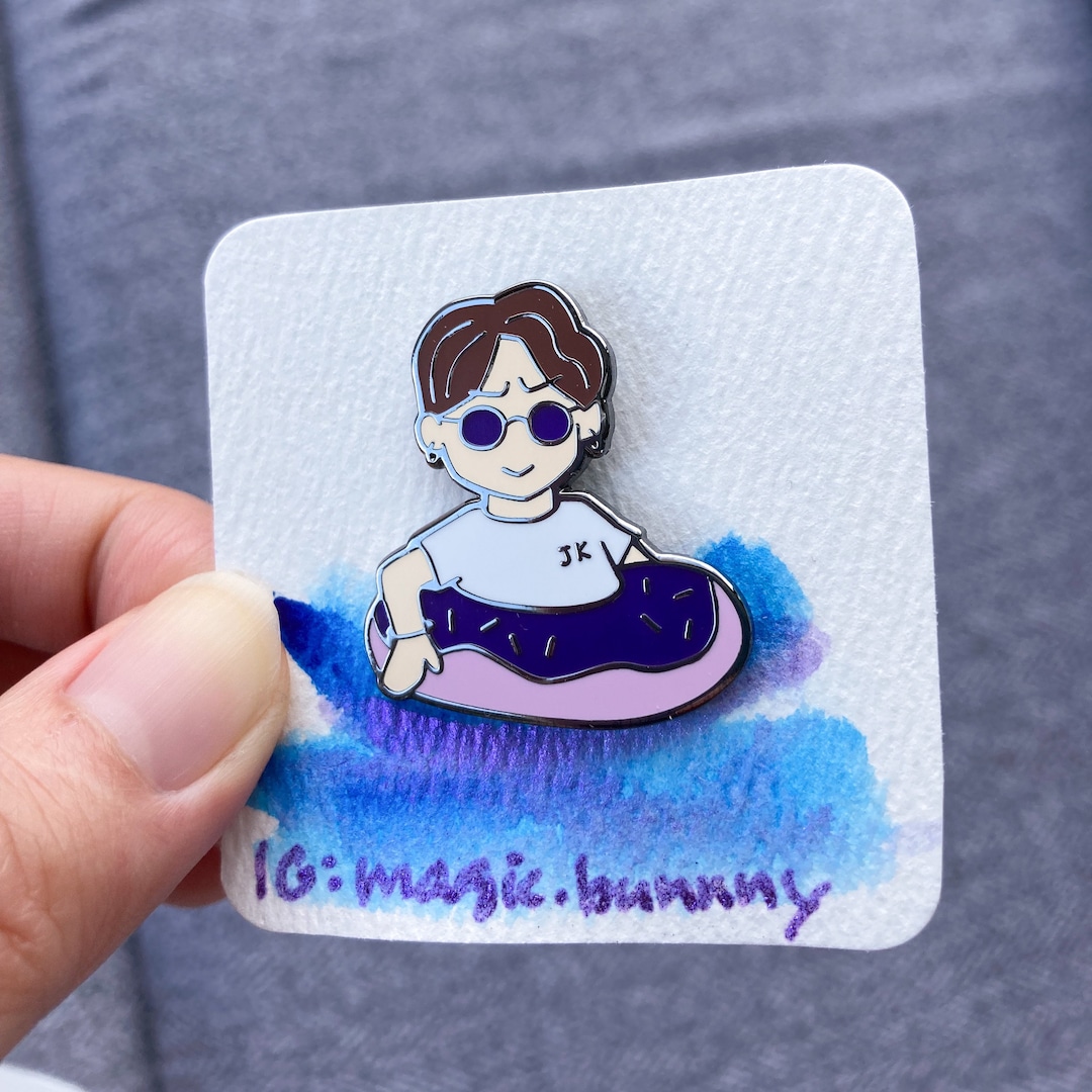 BTS Jungkook on Donut Inspired Enamel Pin - Etsy