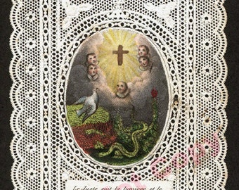 Lace holy card | Etsy