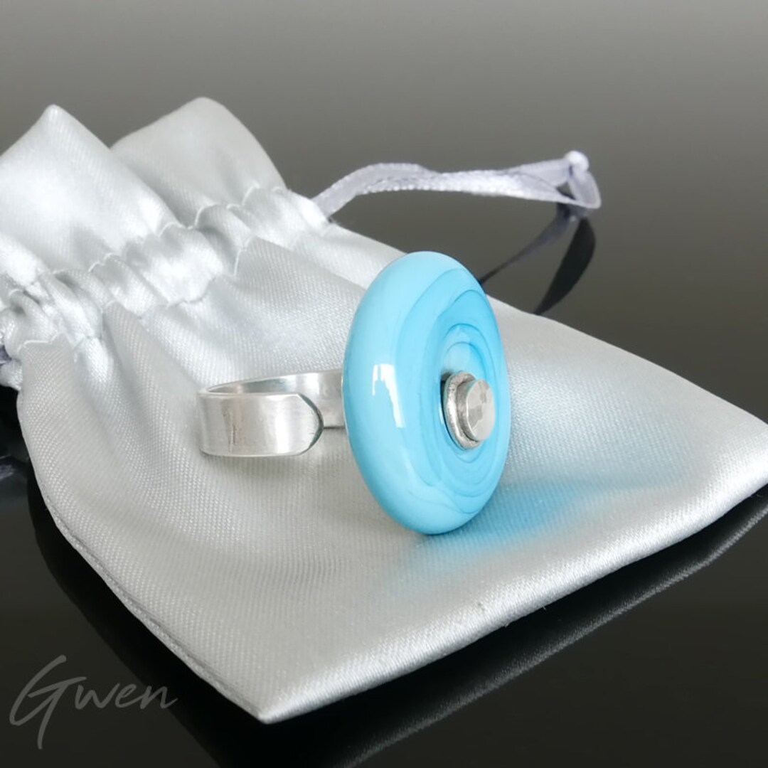 Vintage French Designer Ring, Fabulous Spinner Astral Ring, Blue ...