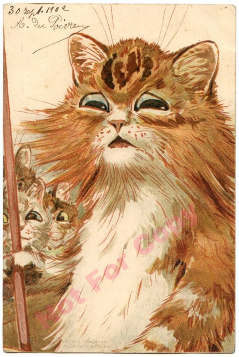 Antique German Original Postcard, Lithography 1902 Illustrator Louis ...