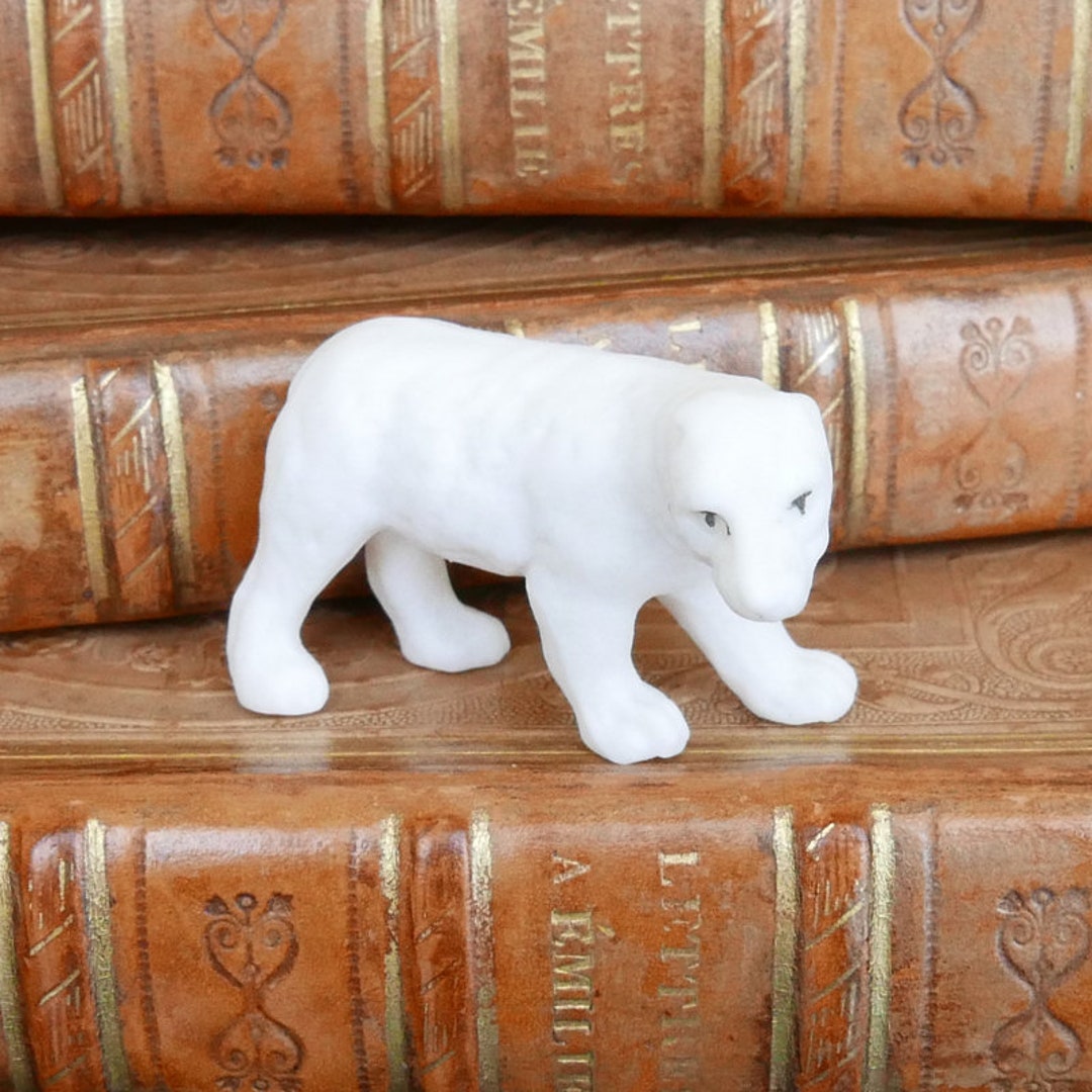 Antique German Bisque Miniature, Polar Bear Figurine, Hertwig Putz ...