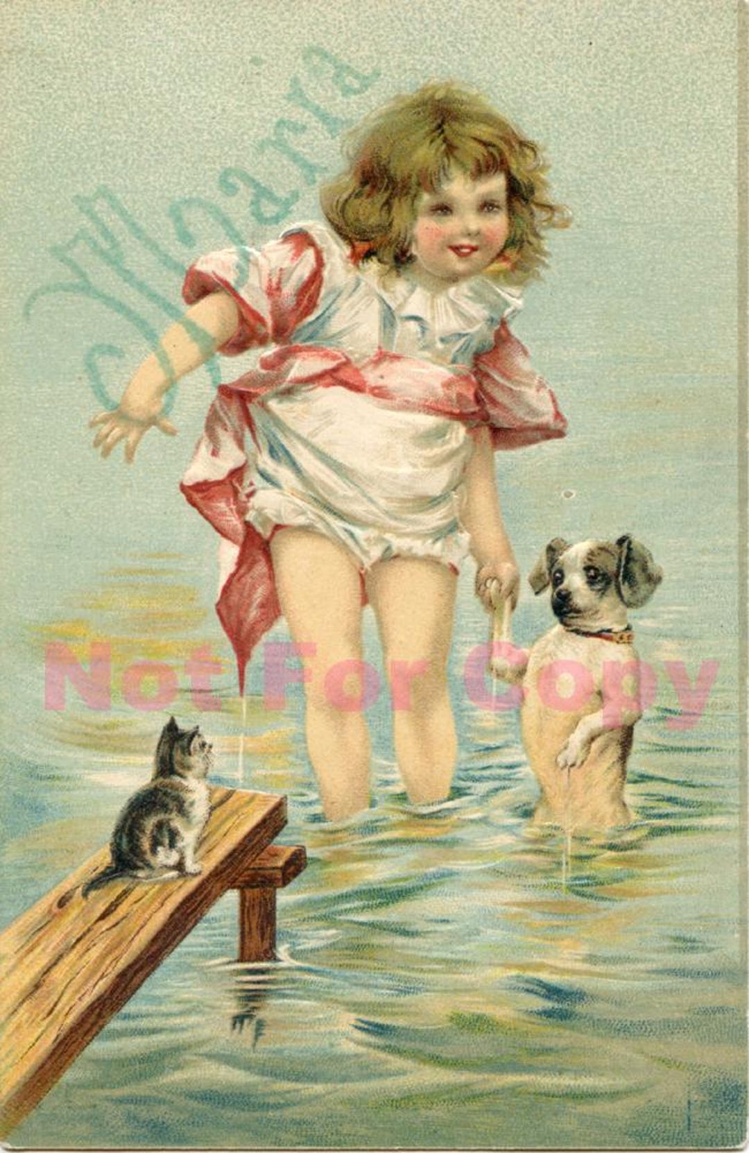 Antique Edwardian Original Postcard, German Lithography Early 1900 ...