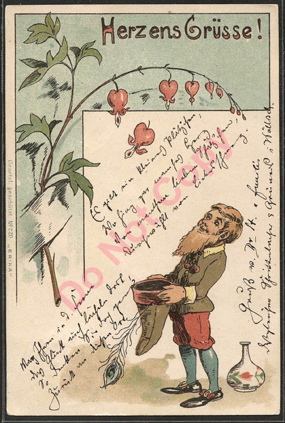 Antique Victorian German Original Postcard, 1900 Hans Starcke ...