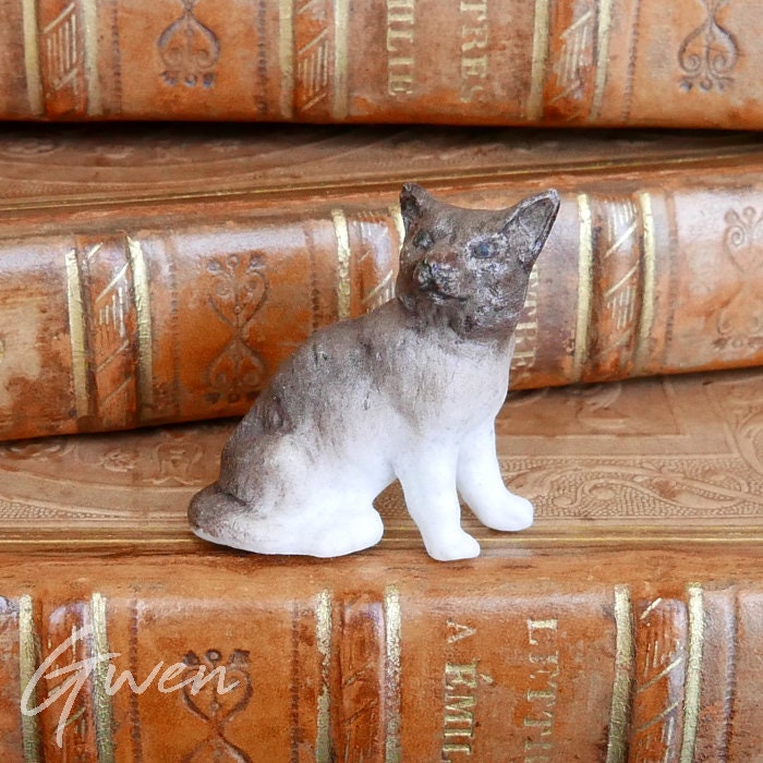 Antique German Bisque Miniature, Wolf Dog Figurine, Hertwig Putz Figure ...