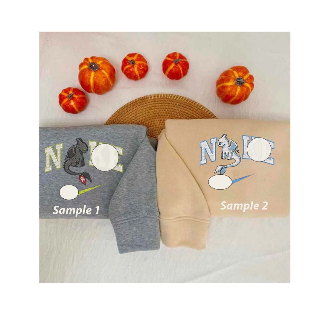 Custom Too.th/le.ss Nig.ht Fury X Li.ght F.ury Couple Embroidered ...