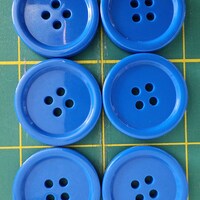 Dusty Blue Round 2 Hole Plastic Button - 20mm / 3/4 Inch - Dill Buttons ...