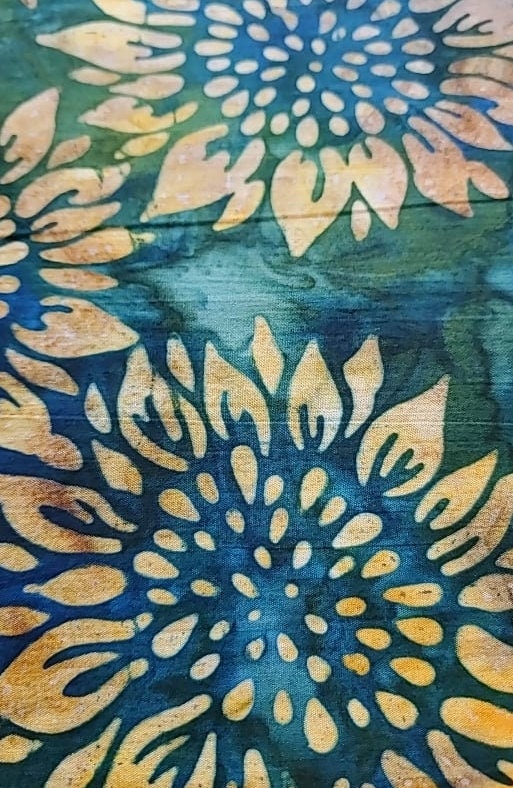 Materials Rug Making Dark Green and Blue SUNFLOWER BATIK etna.com.pe