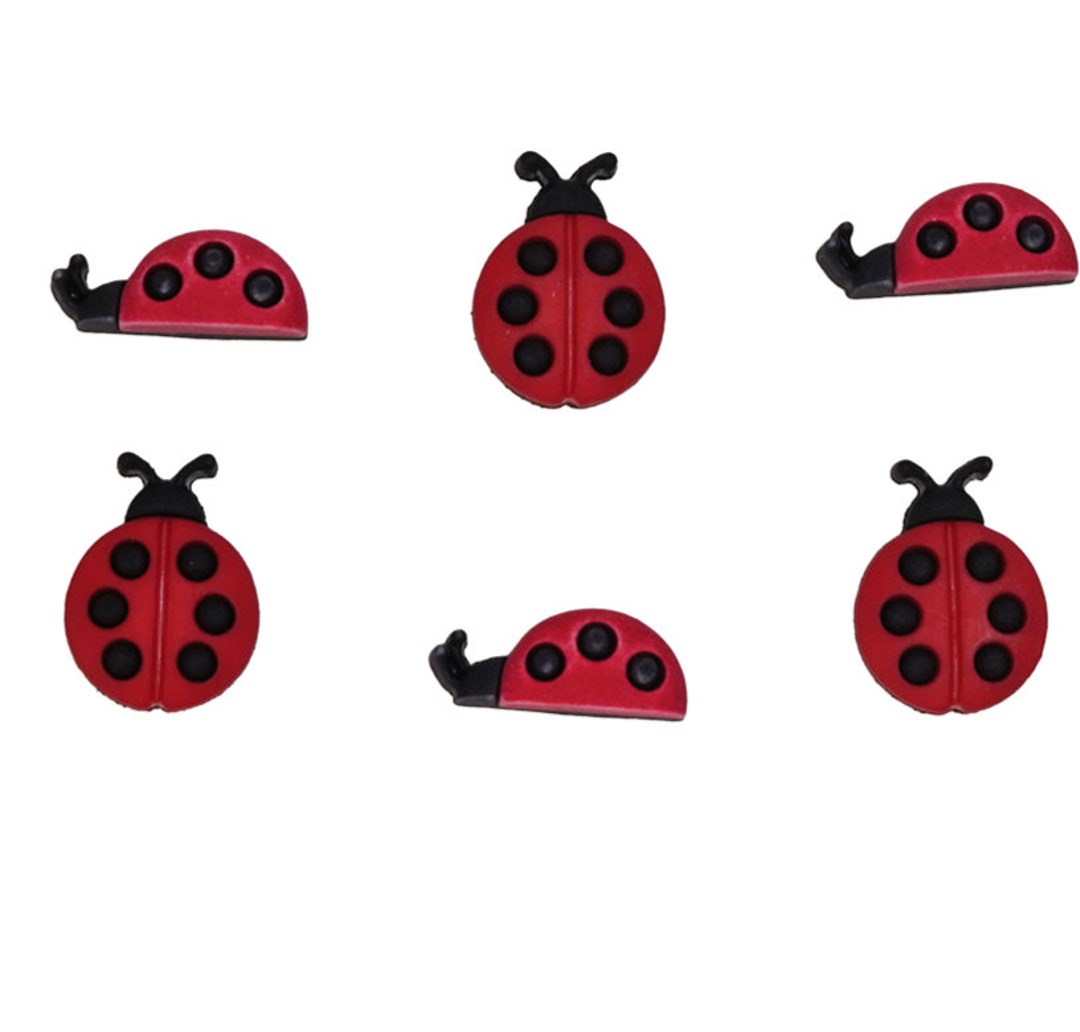 LADYBUGS 3D BUTTONS - Etsy