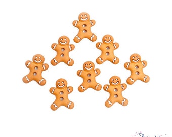 Gingerbread Man Buttons by Dress It up / Christmas Holiday Iced Cookie ...