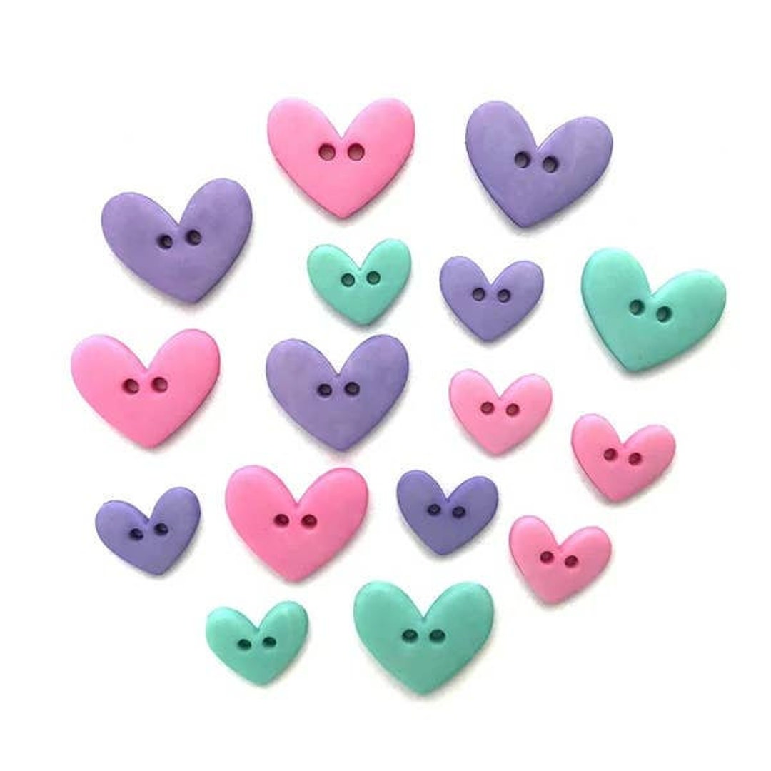 CANDY HEART BUTTONS - Etsy