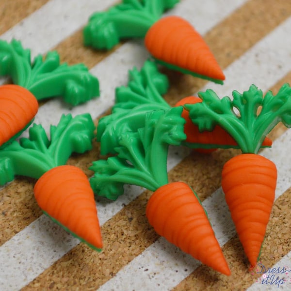 Carrot Buttons - Etsy
