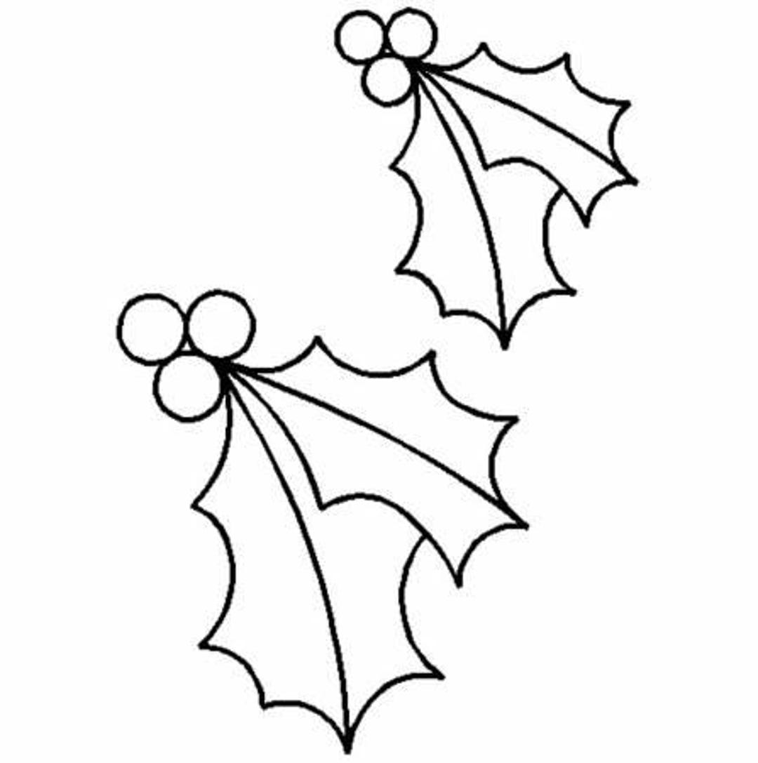 HOLLY LEAF STENCIL - Etsy