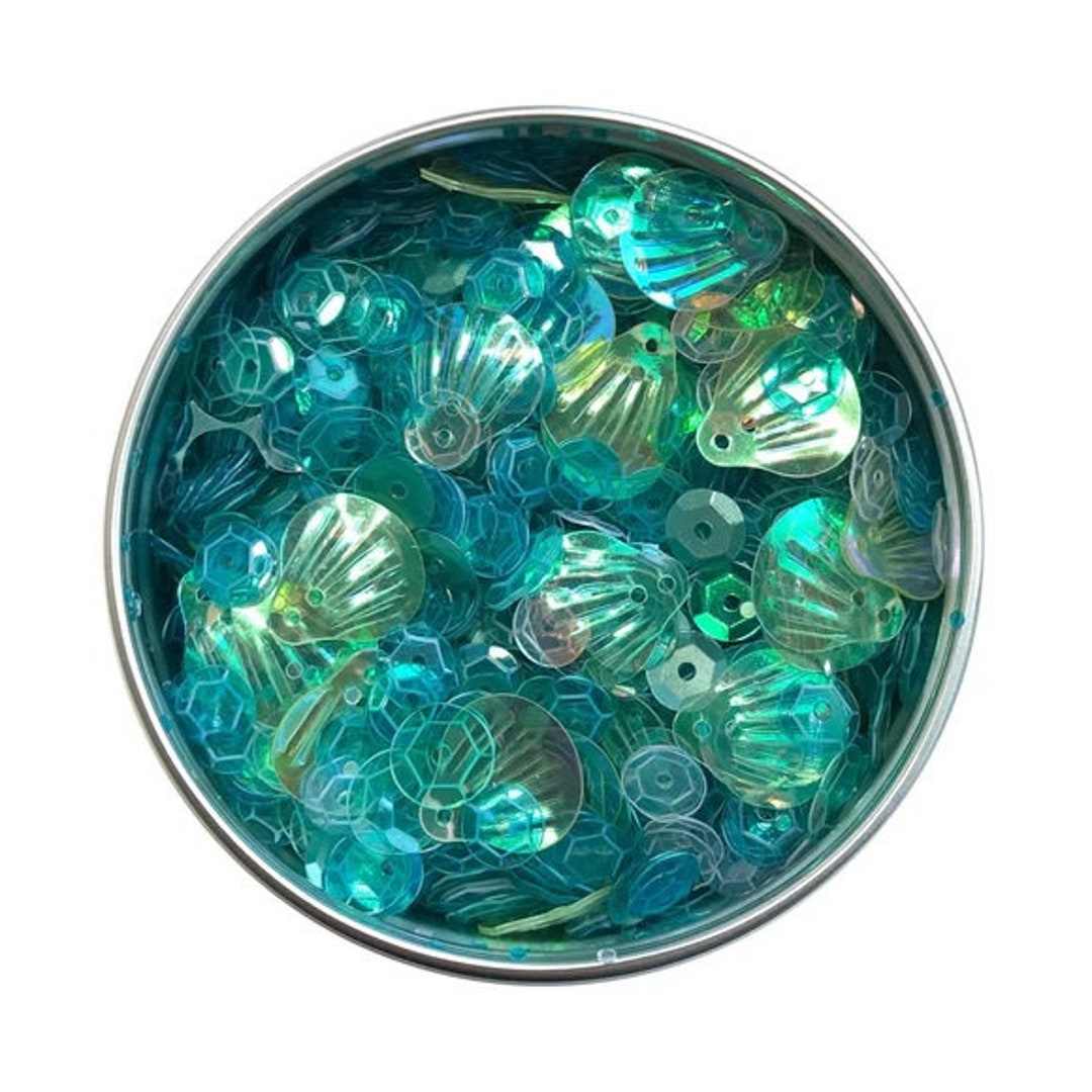 Seashell Sequin Tin - Etsy