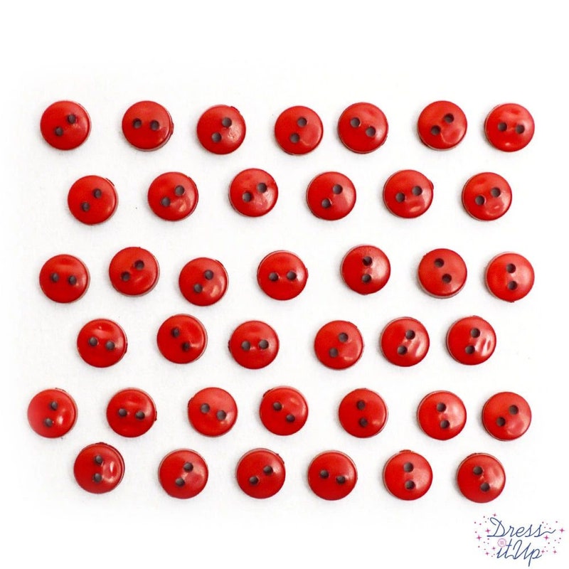 1/2 Buttons Dark Red - Etsy