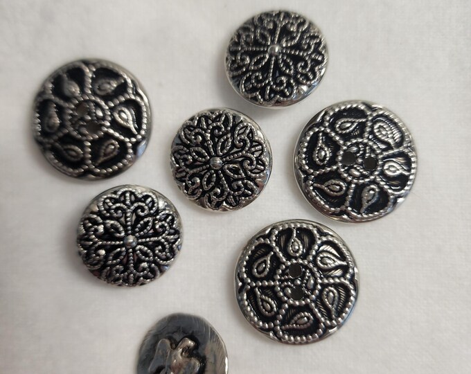 Silver Buttons Antique LIMITED EDITION - Etsy