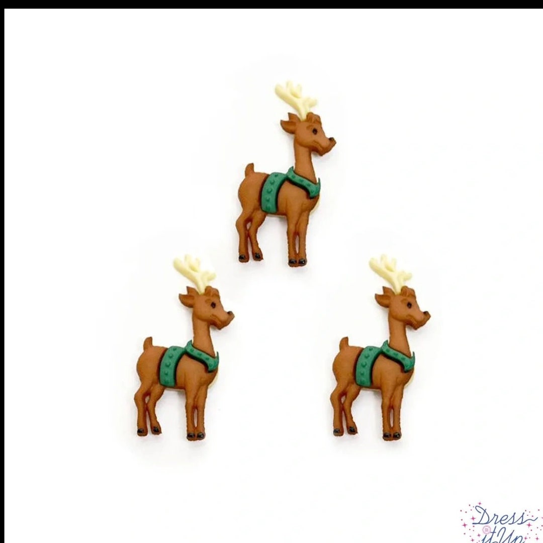 REINDEER BUTTONS - Dress It Up - Etsy