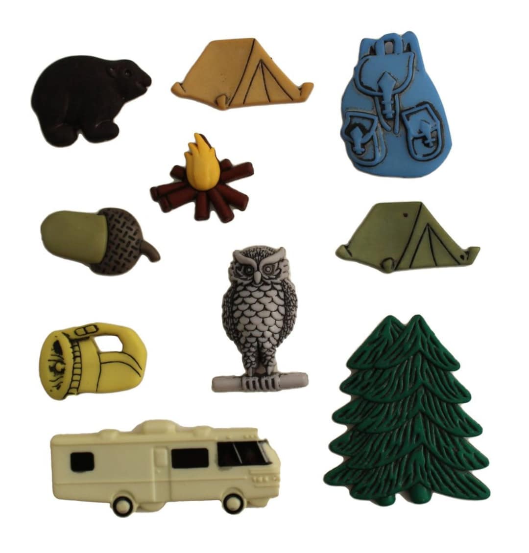 CAMPING BUTTONS - Etsy