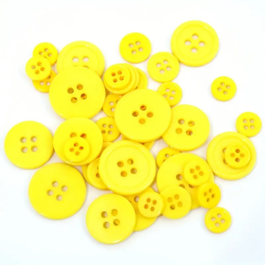 YELLOW ROUND BUTTONS - Etsy