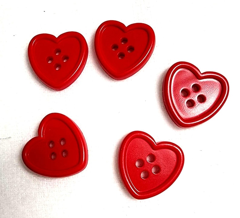 WINE RED HEART Buttons - Etsy