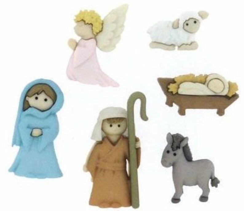 NATIVITY BUTTONS - Etsy