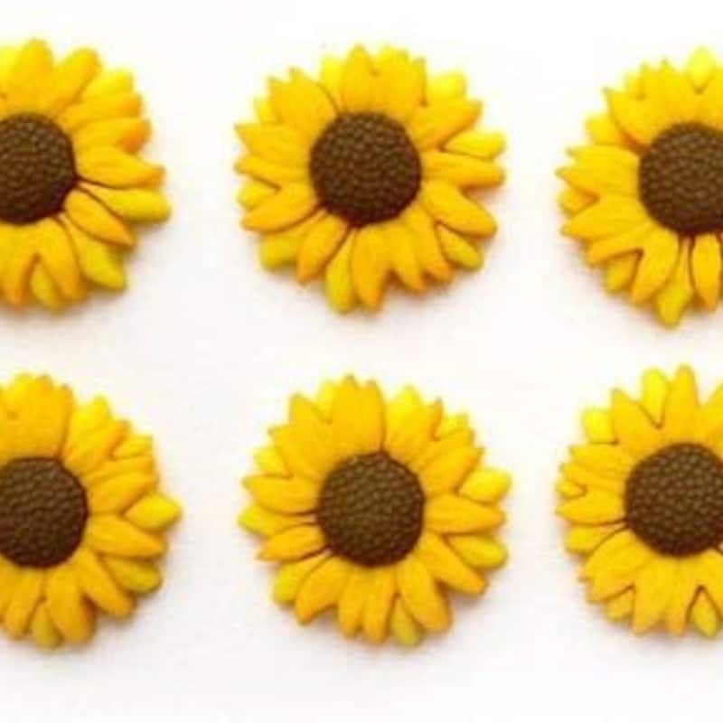 Sun Flower Craft Buttons - Etsy