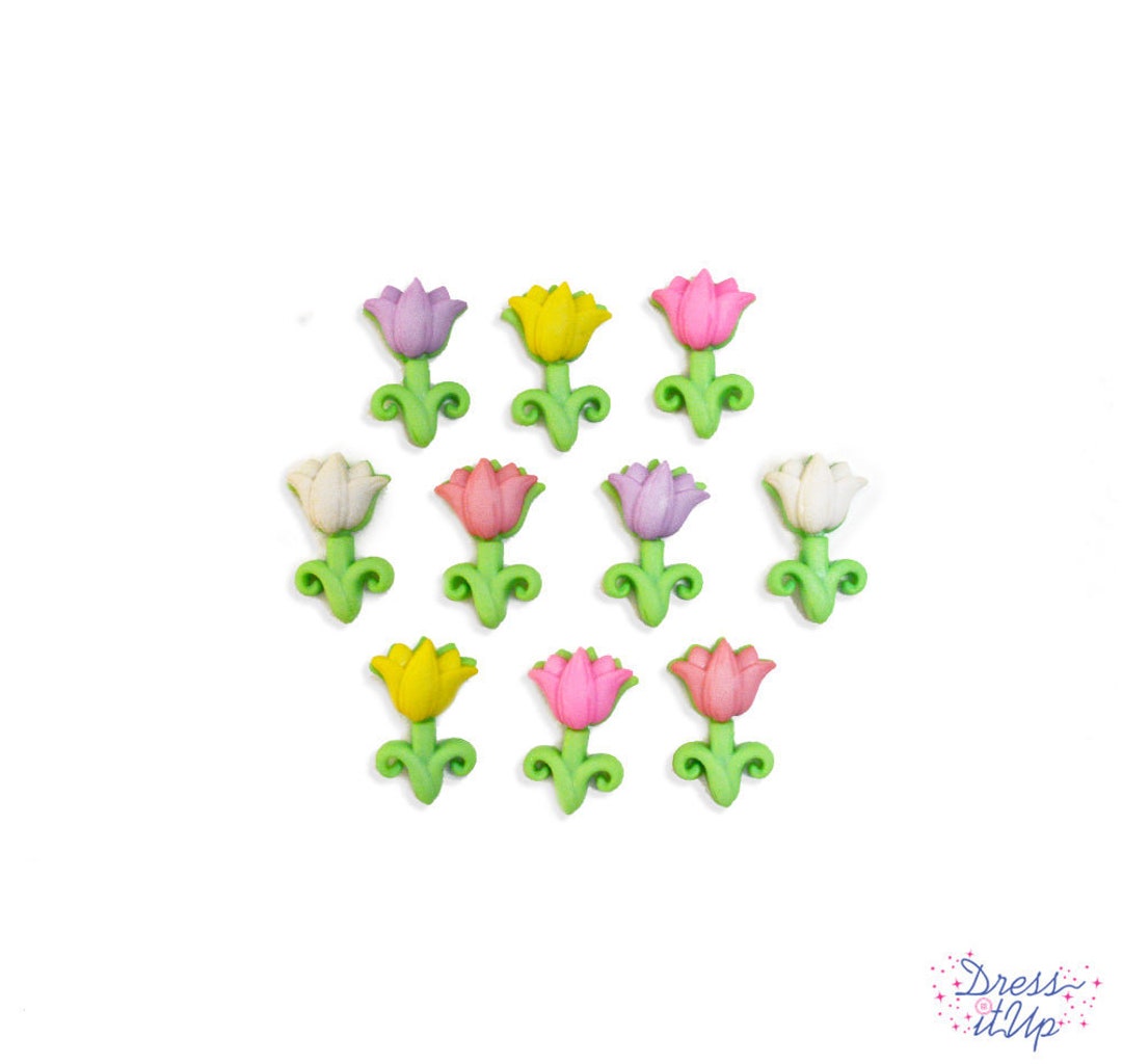 TINY TULIP BUTTONS - Etsy