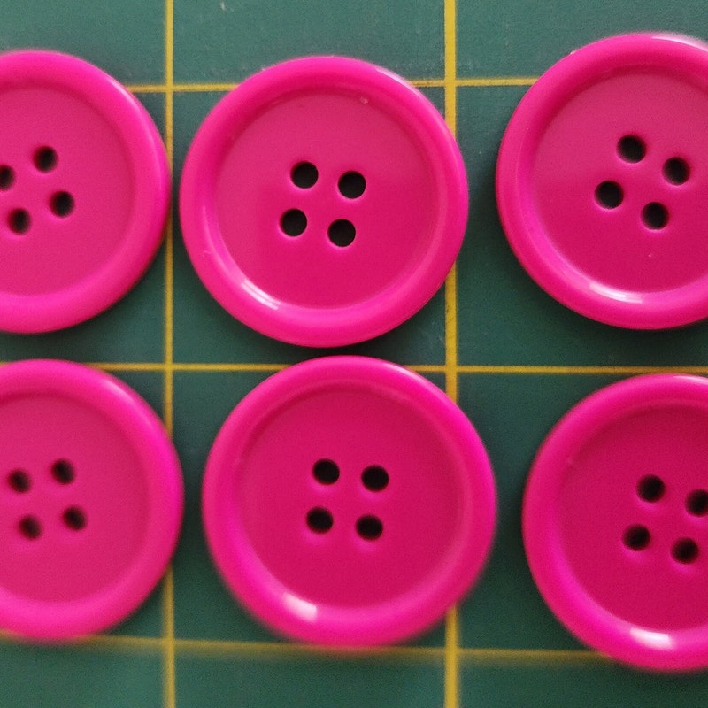 3/4 Hot Pink Buttons - Etsy